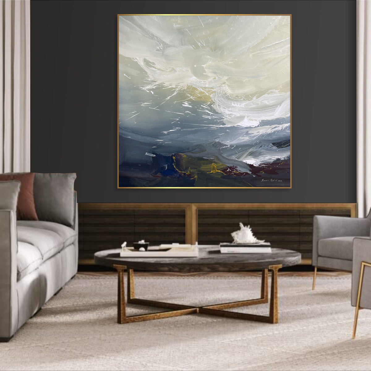 Large Abstract Colorful Paintings On Canvas Original Modern Oil Painti | Trend Gallery Art Great ...