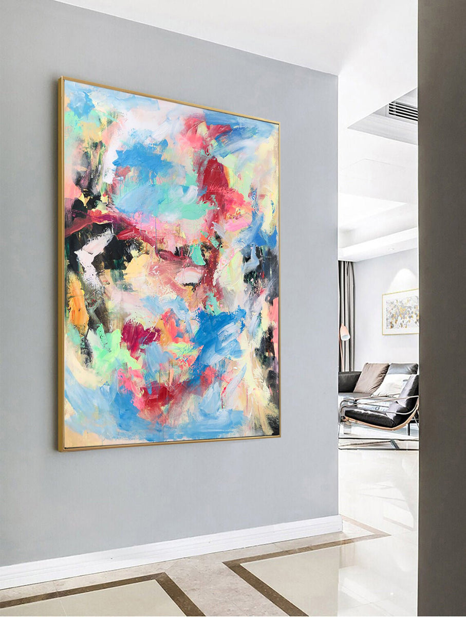 Abstract Painting on Canvas Original Wall Art Modern Colorful Artwork Contemporary Art Painting ...