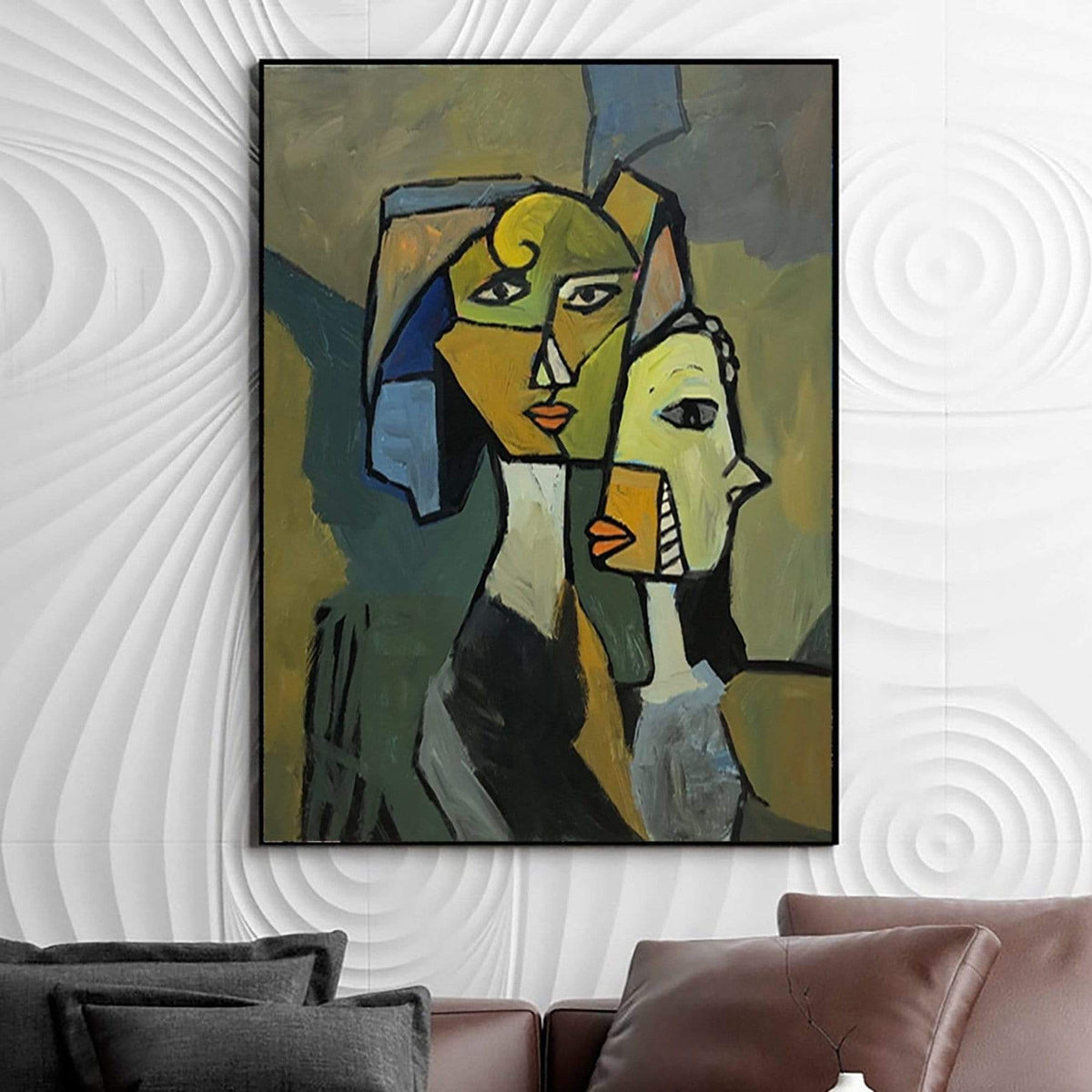Abstract Faces Painting Picasso Style Paintings on Canvas Cubism Wall ...